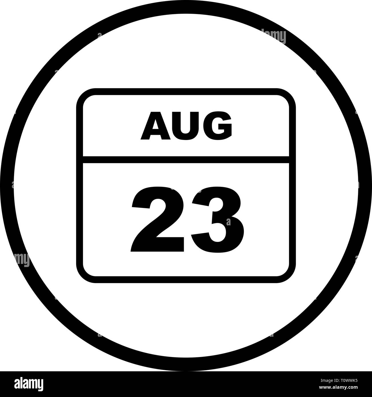 1 august calendar Black and White Stock Photos & Images - Alamy