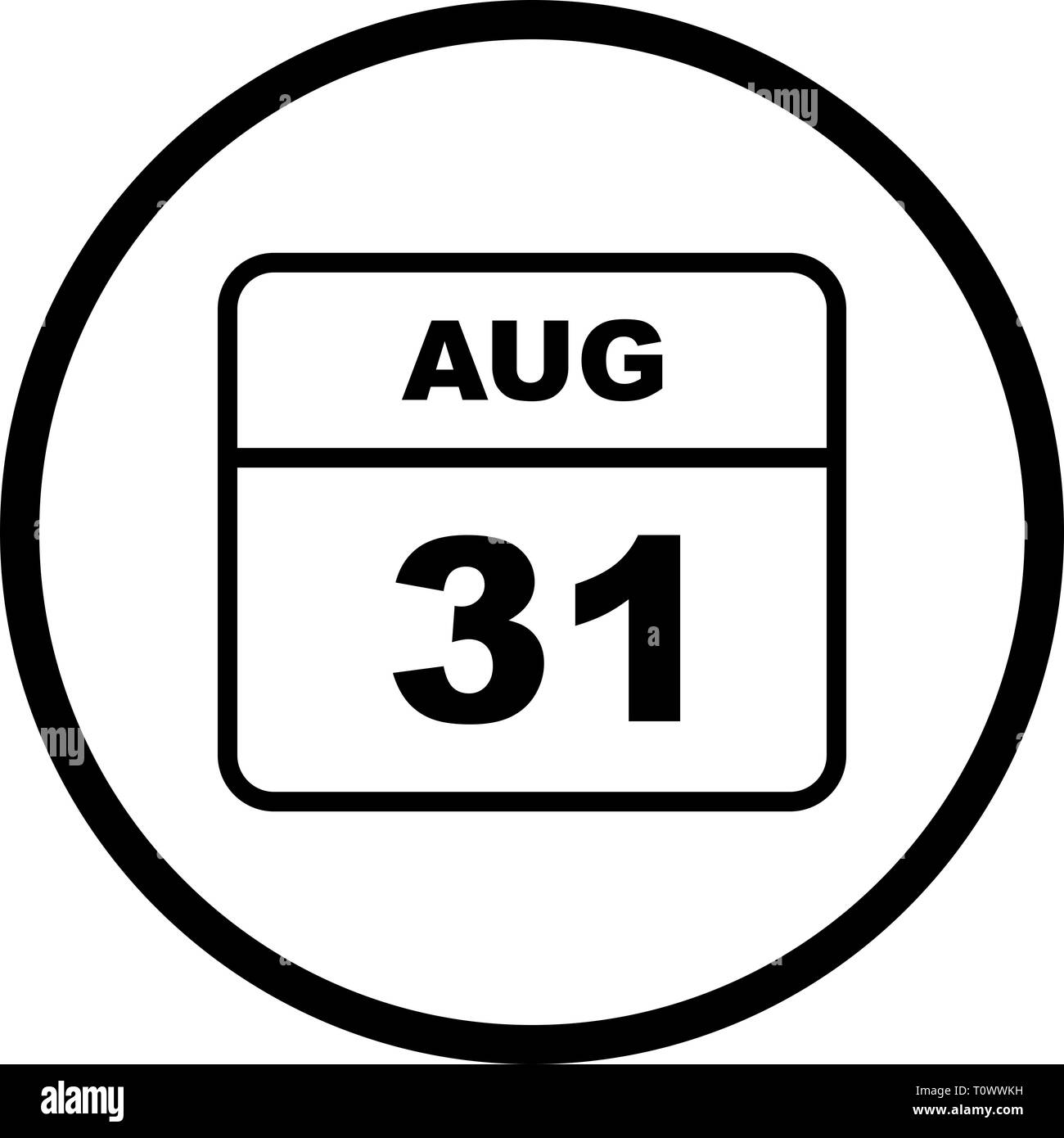 August 31st calendar hi-res stock photography and images - Alamy