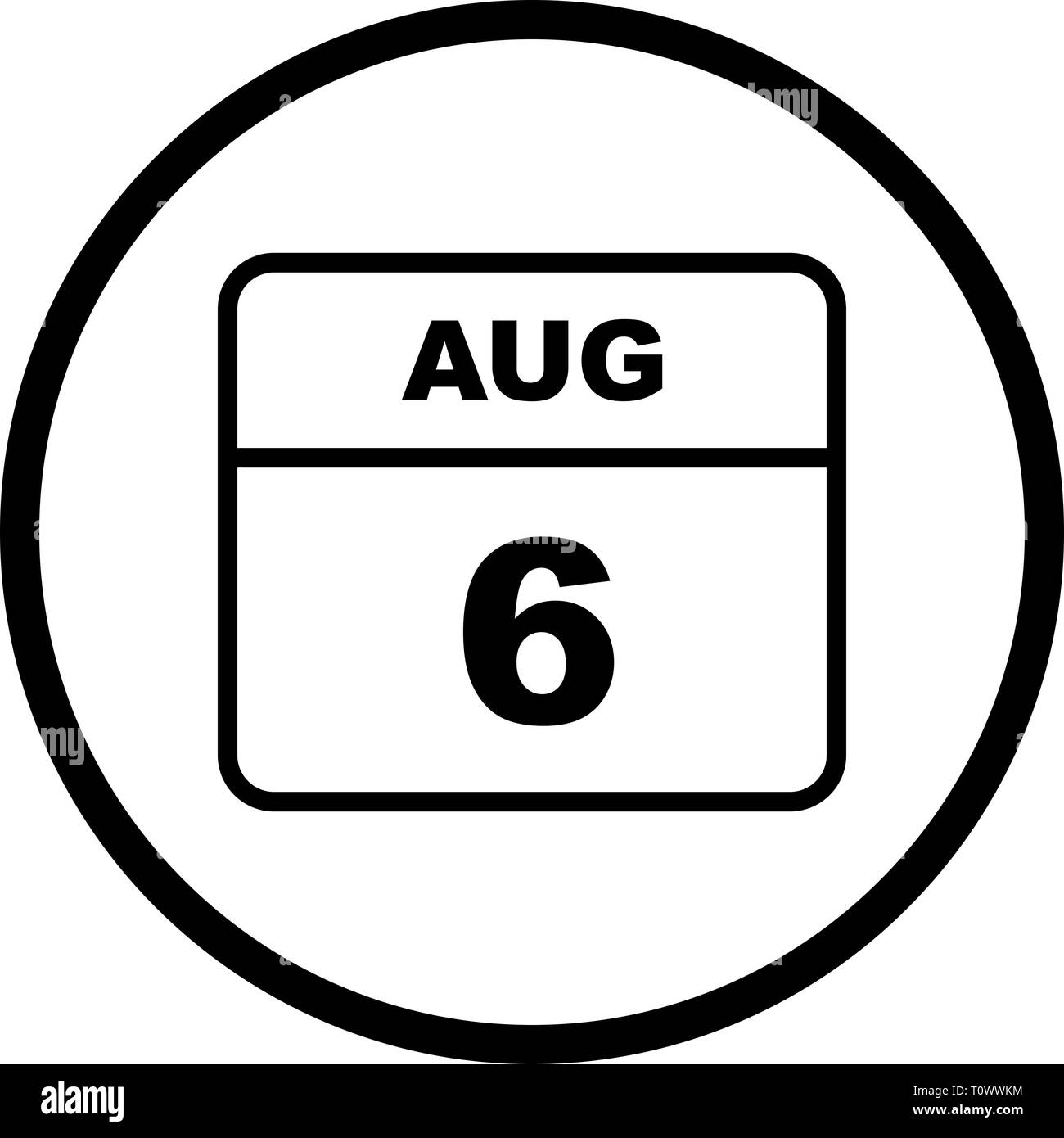 Day 10 august calendar Black and White Stock Photos & Images - Alamy