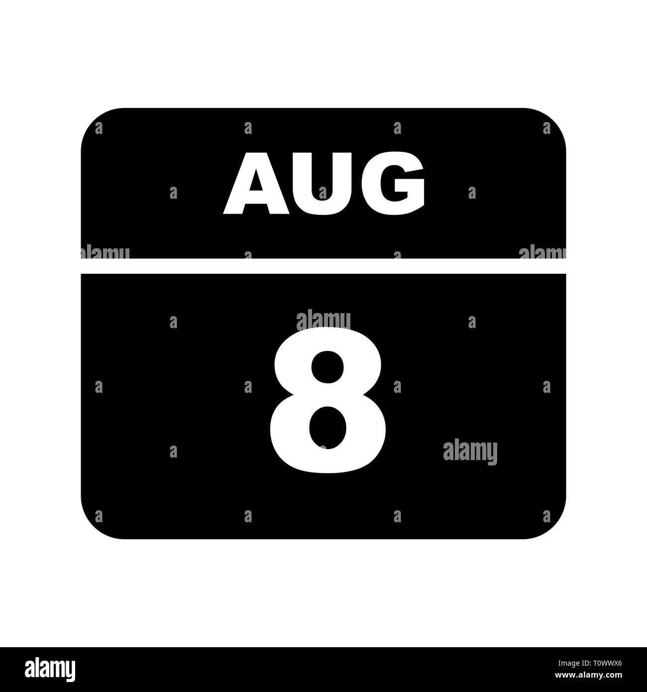 August 8th Cut Out Stock Images & Pictures - Alamy