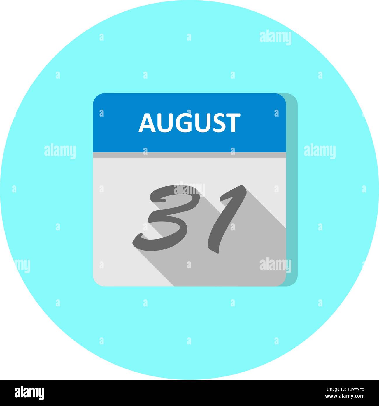 August 31st Date on a Single Day Calendar Stock Photo - Alamy