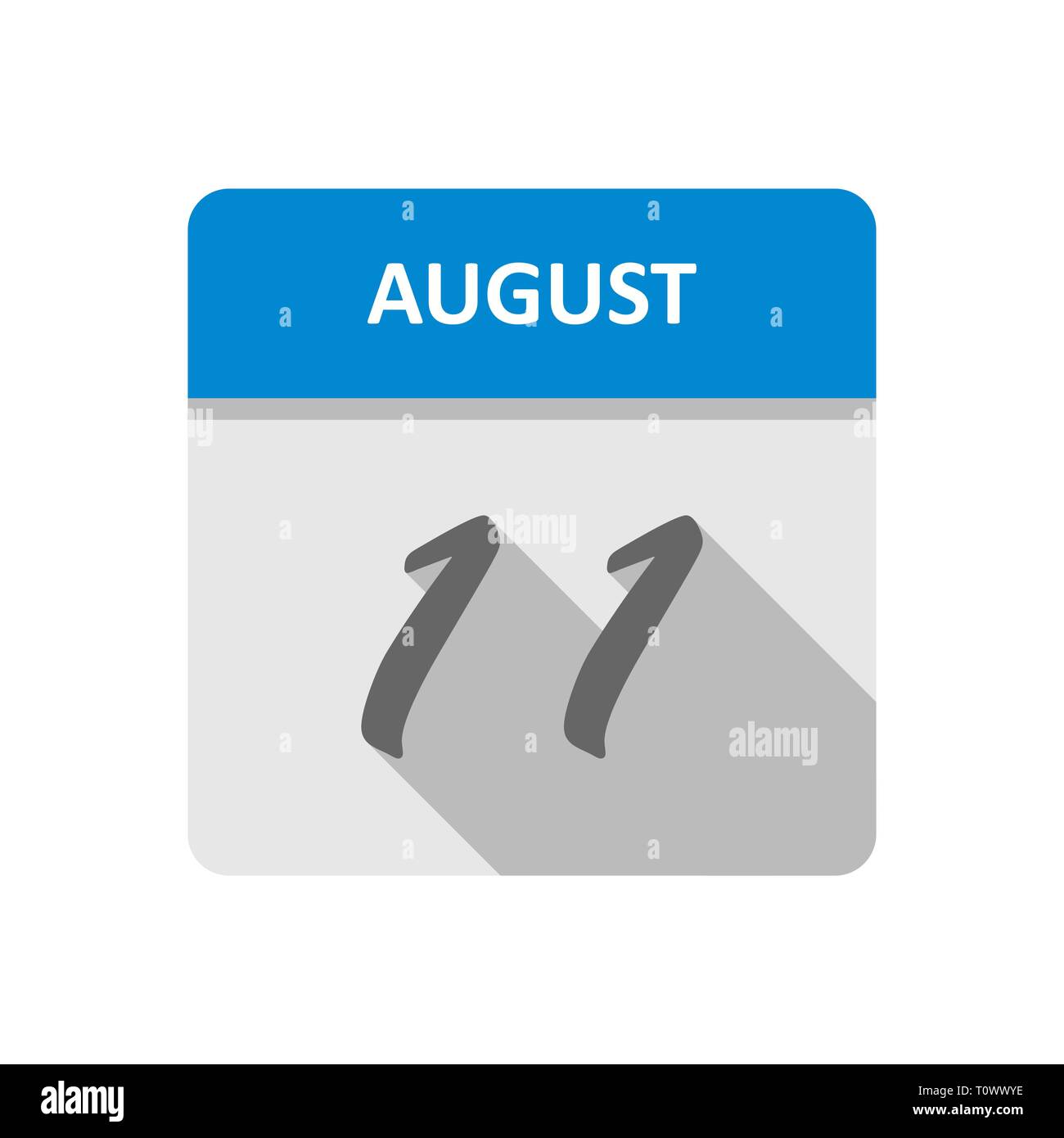 August 11th Date on a Single Day Calendar Stock Photo - Alamy