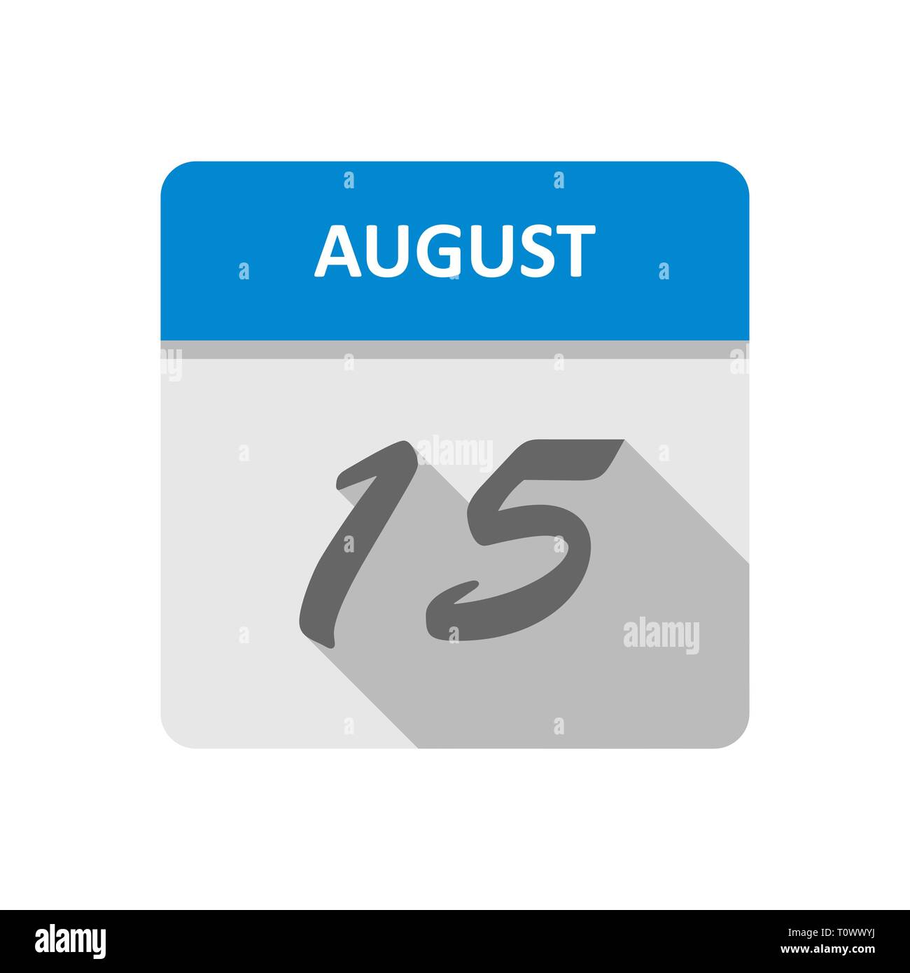 August 15th Date on a Single Day Calendar Stock Photo - Alamy