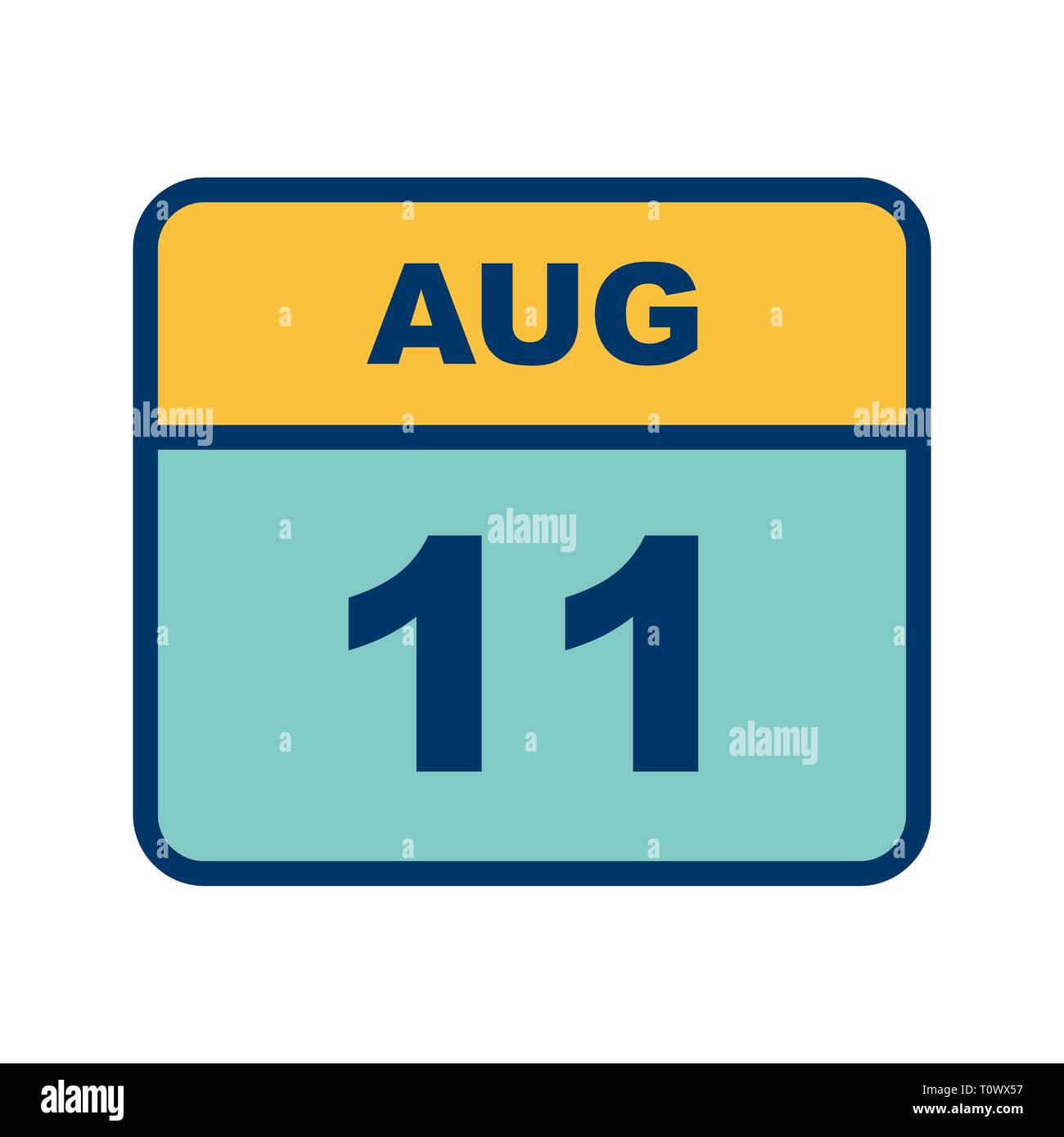 August 11th Date on a Single Day Calendar Stock Photo - Alamy