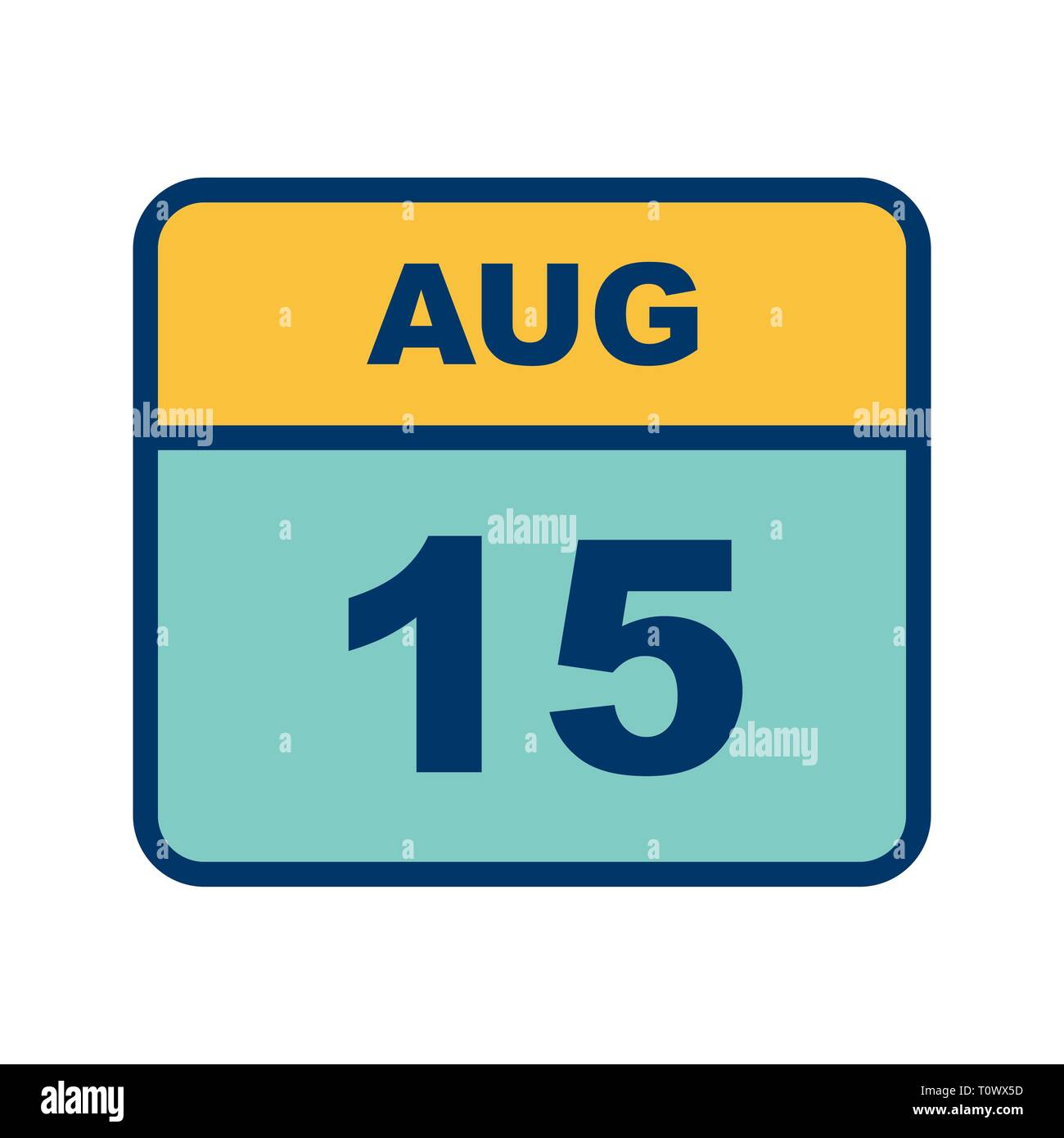 15 august calendar Cut Out Stock Images & Pictures - Alamy