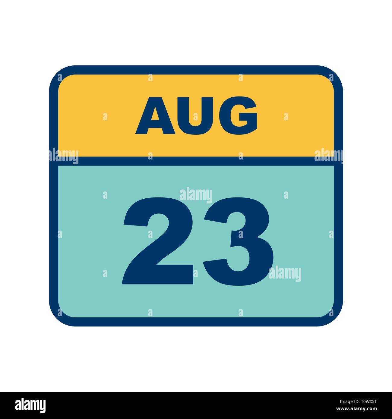 August 23rd Date on a Single Day Calendar Stock Photo - Alamy