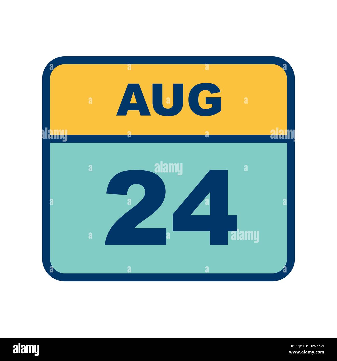 August 24th Date on a Single Day Calendar Stock Photo - Alamy