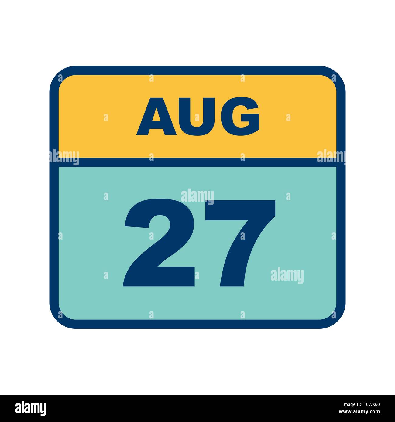 August 27th Date on a Single Day Calendar Stock Photo - Alamy