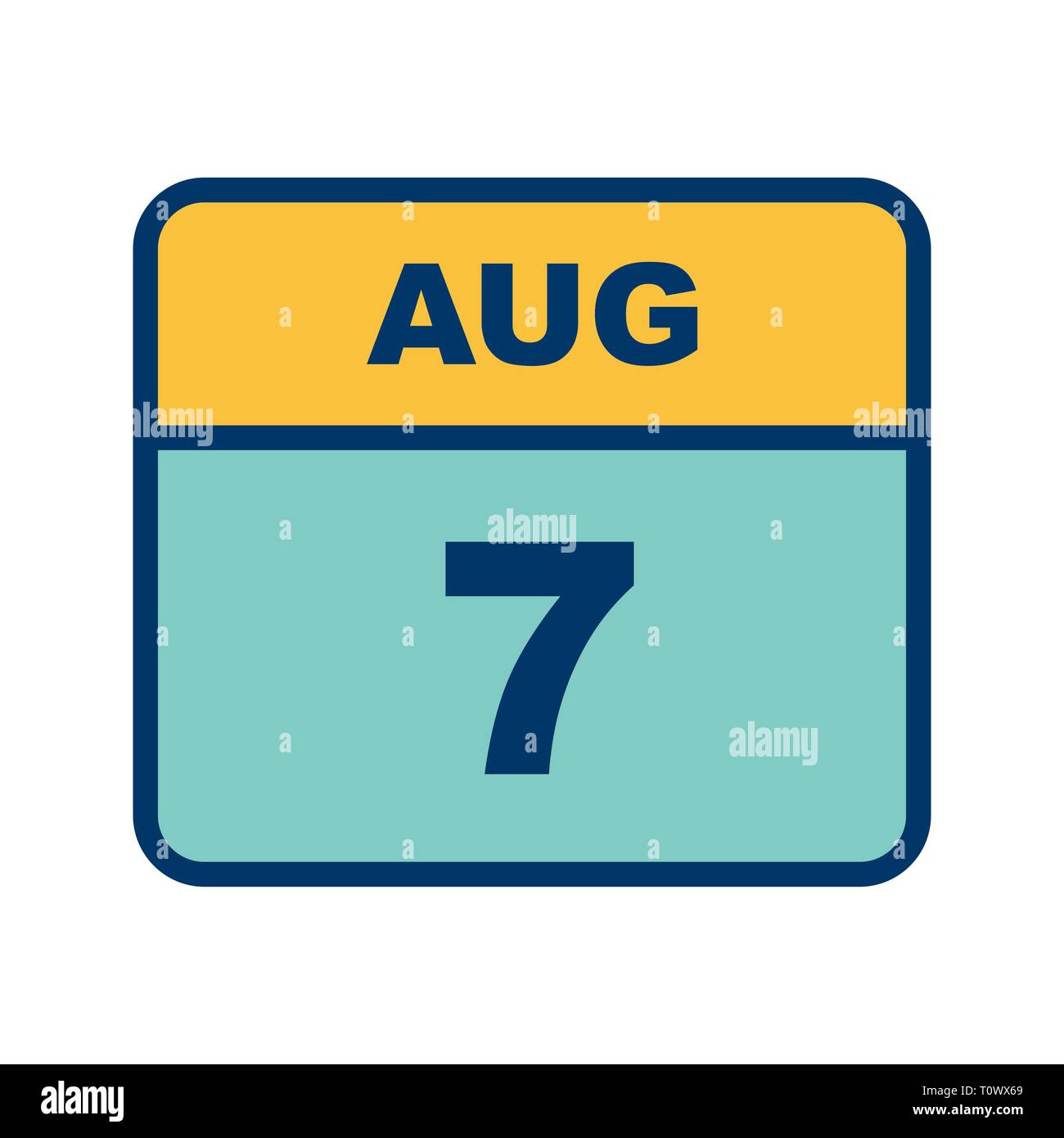 August 7th Date on a Single Day Calendar Stock Photo - Alamy