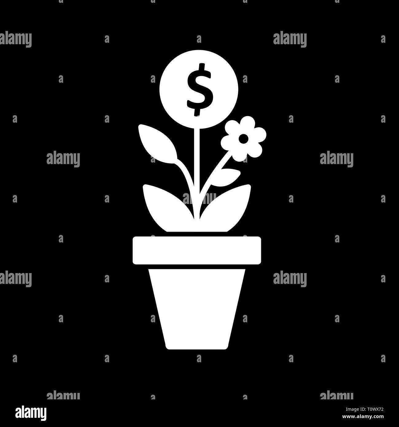 Illustration Business tree Icon Stock Photo - Alamy
