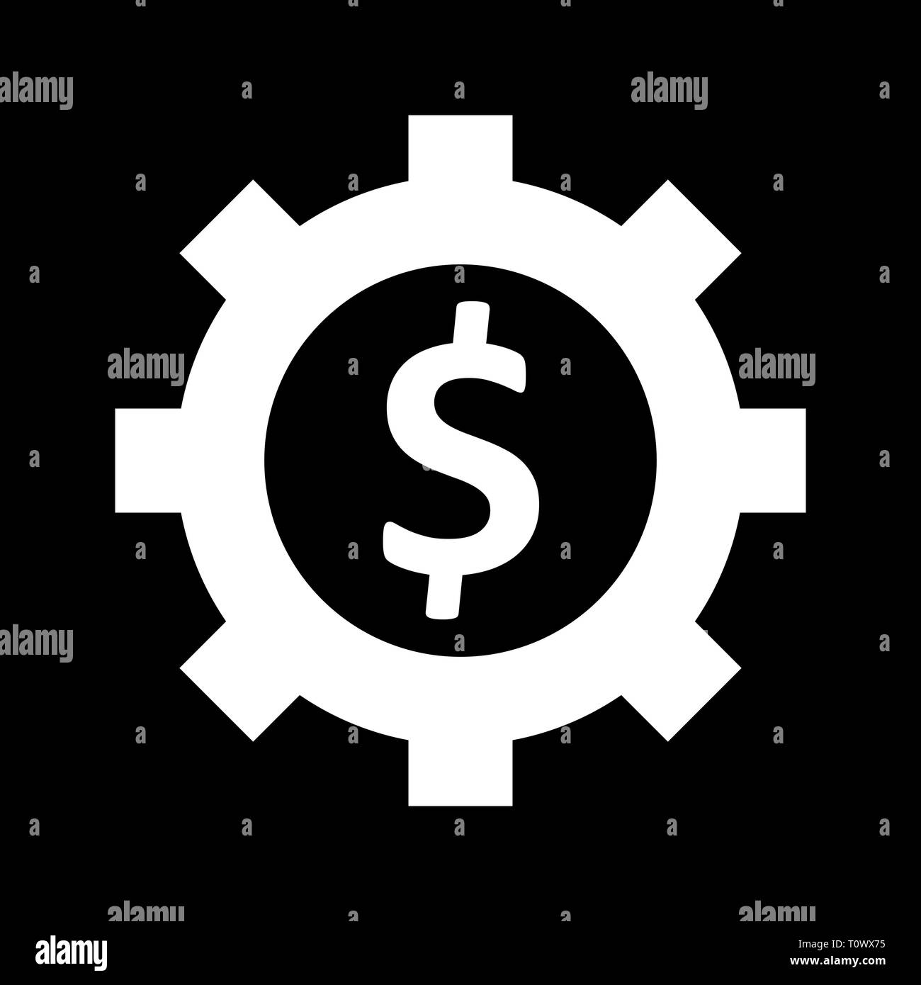 Illustration Business cog Icon Stock Photo - Alamy