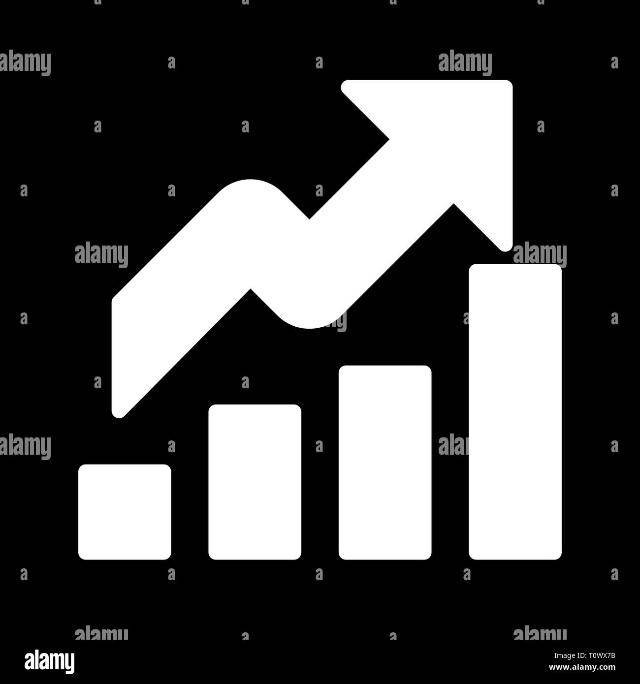 Profit growth flat icon Black and White Stock Photos & Images - Alamy