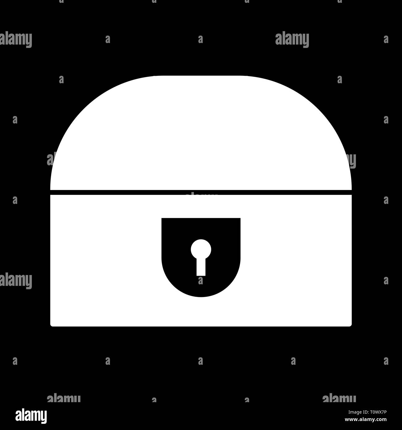 Illustration Coin Chest Icon Stock Photo - Alamy