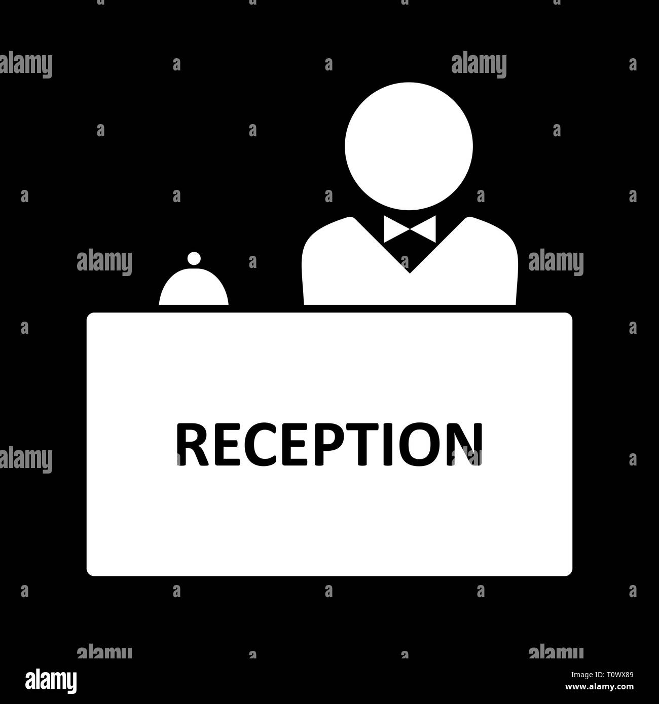 Illustration Reception Icon Stock Photo - Alamy
