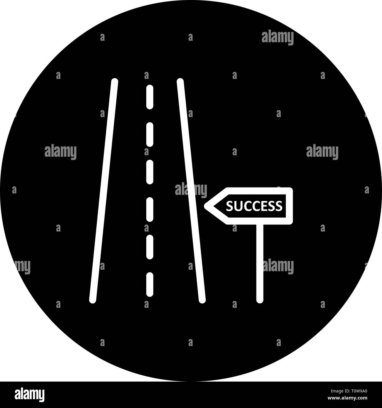 Illustration Road to success Icon Stock Photo - Alamy