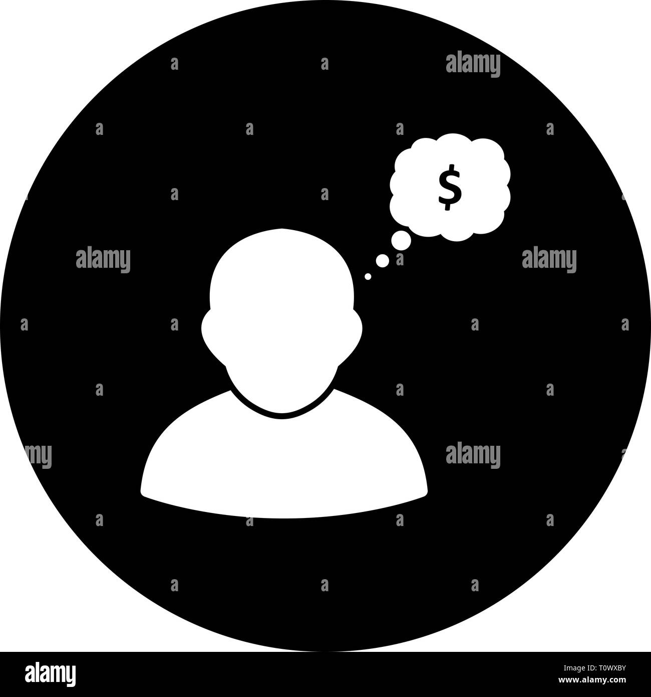 Illustration Business thinking Icon Stock Photo - Alamy