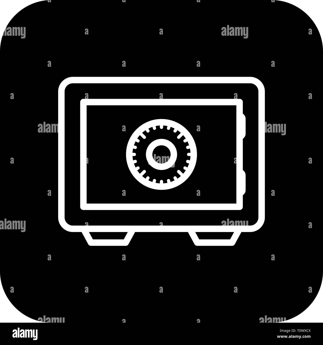 Illustration Safe Icon Stock Photo - Alamy
