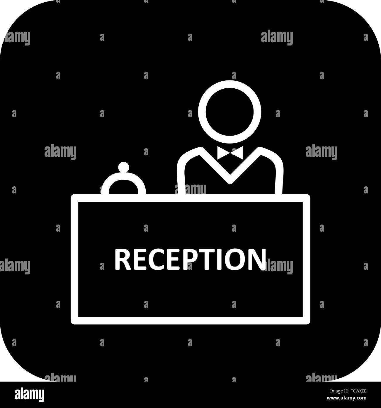 Illustration Reception Icon Stock Photo - Alamy