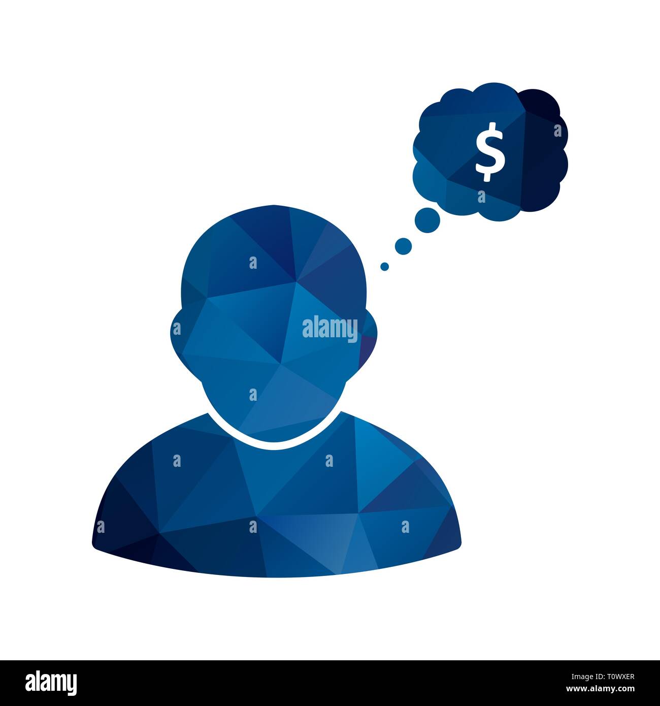 Illustration Business thinking Icon Stock Photo - Alamy