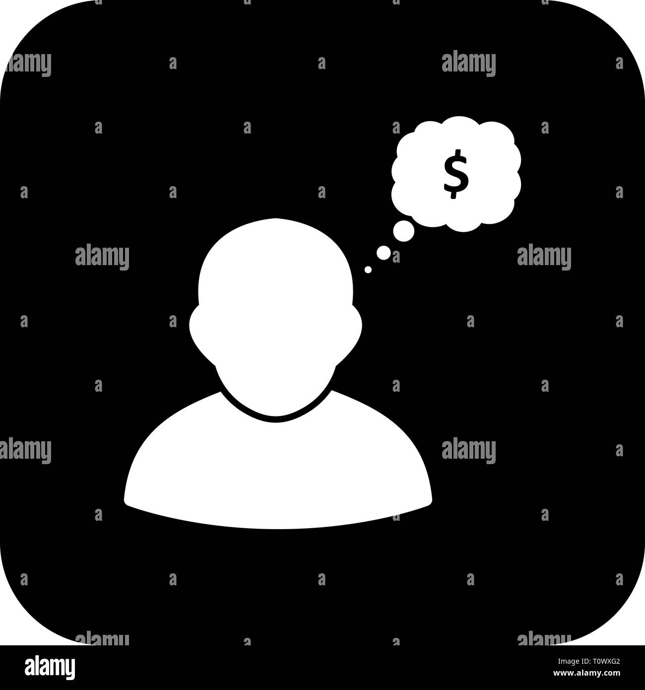 Illustration Business thinking Icon Stock Photo - Alamy