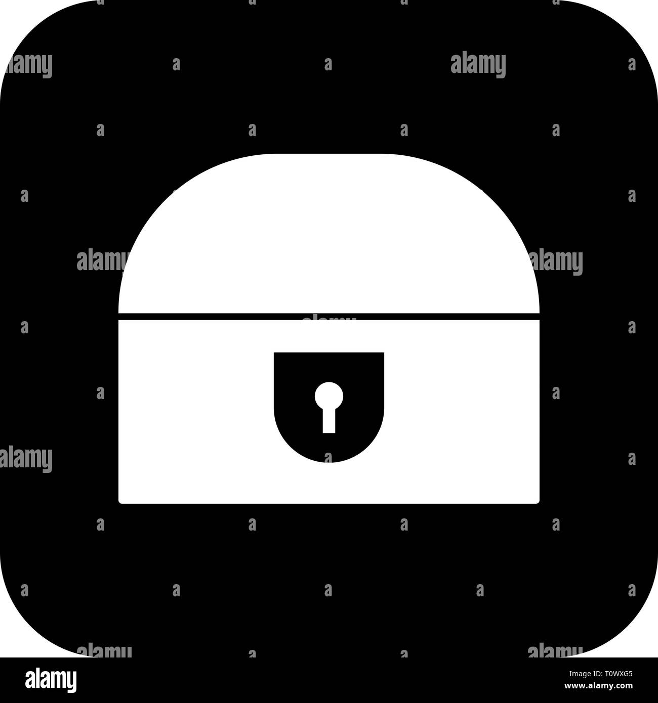 Illustration Coin Chest Icon Stock Photo - Alamy