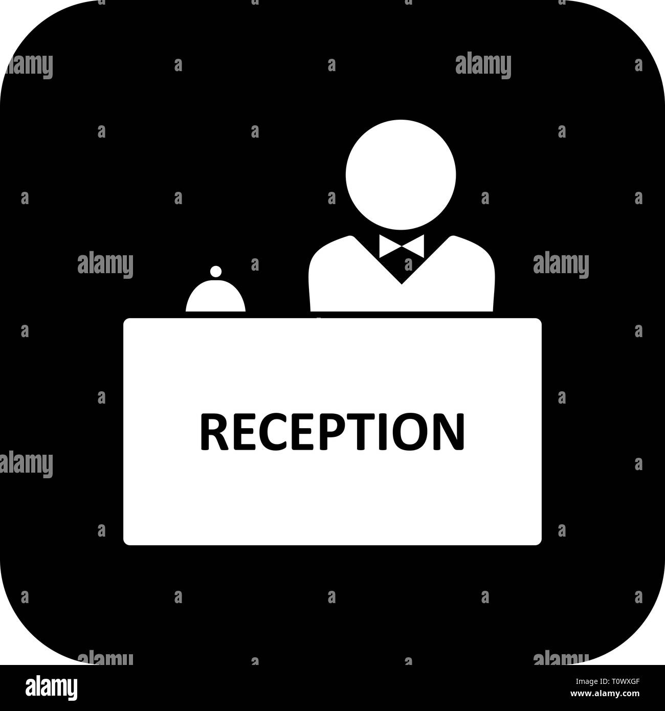 Illustration Reception Icon Stock Photo - Alamy