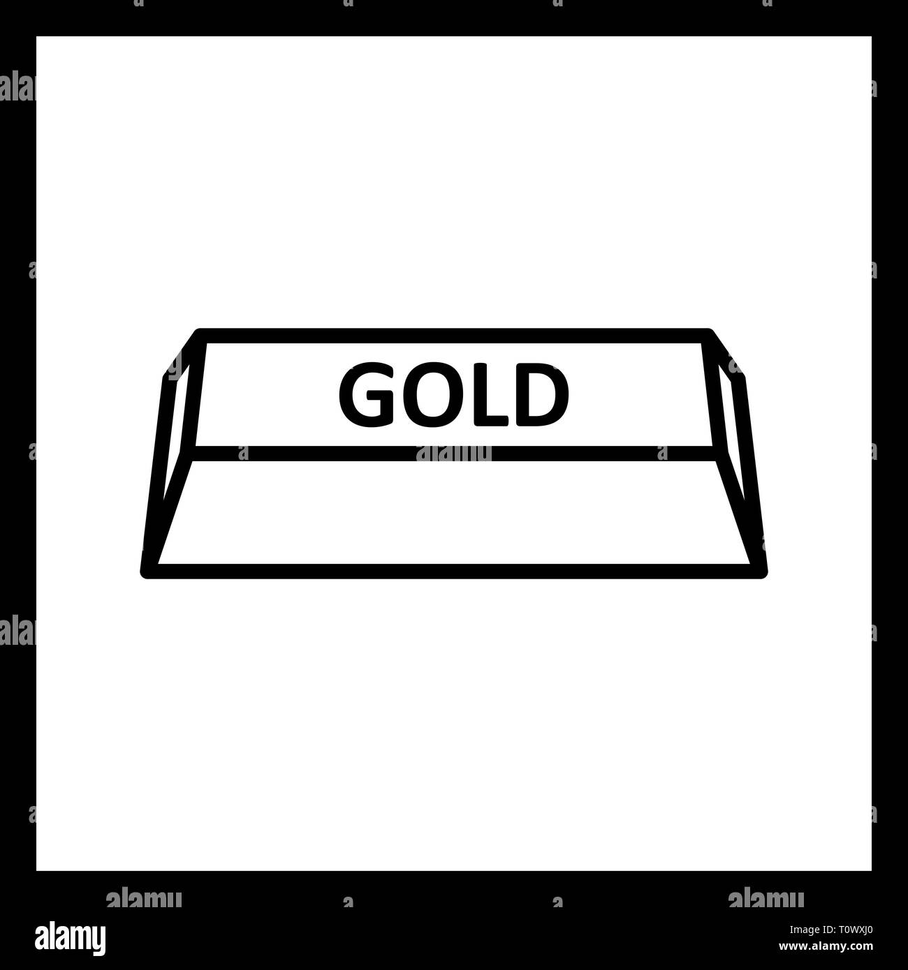 Gold ingot illustration Black and White Stock Photos & Images - Alamy
