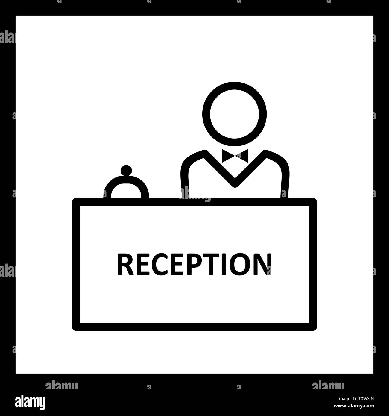 Illustration Reception Icon Stock Photo - Alamy