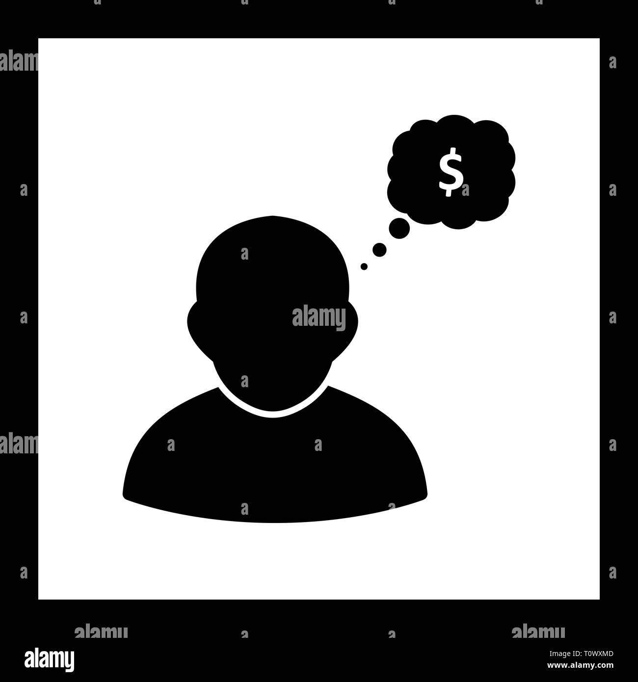 Illustration Business thinking Icon Stock Photo - Alamy