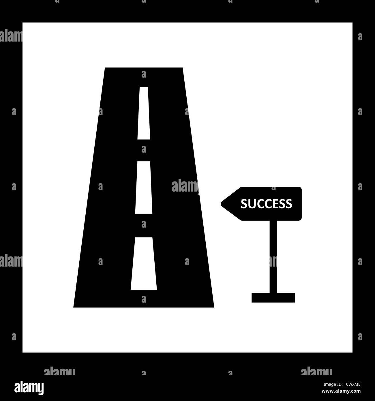 Illustration Road to success Icon Stock Photo - Alamy