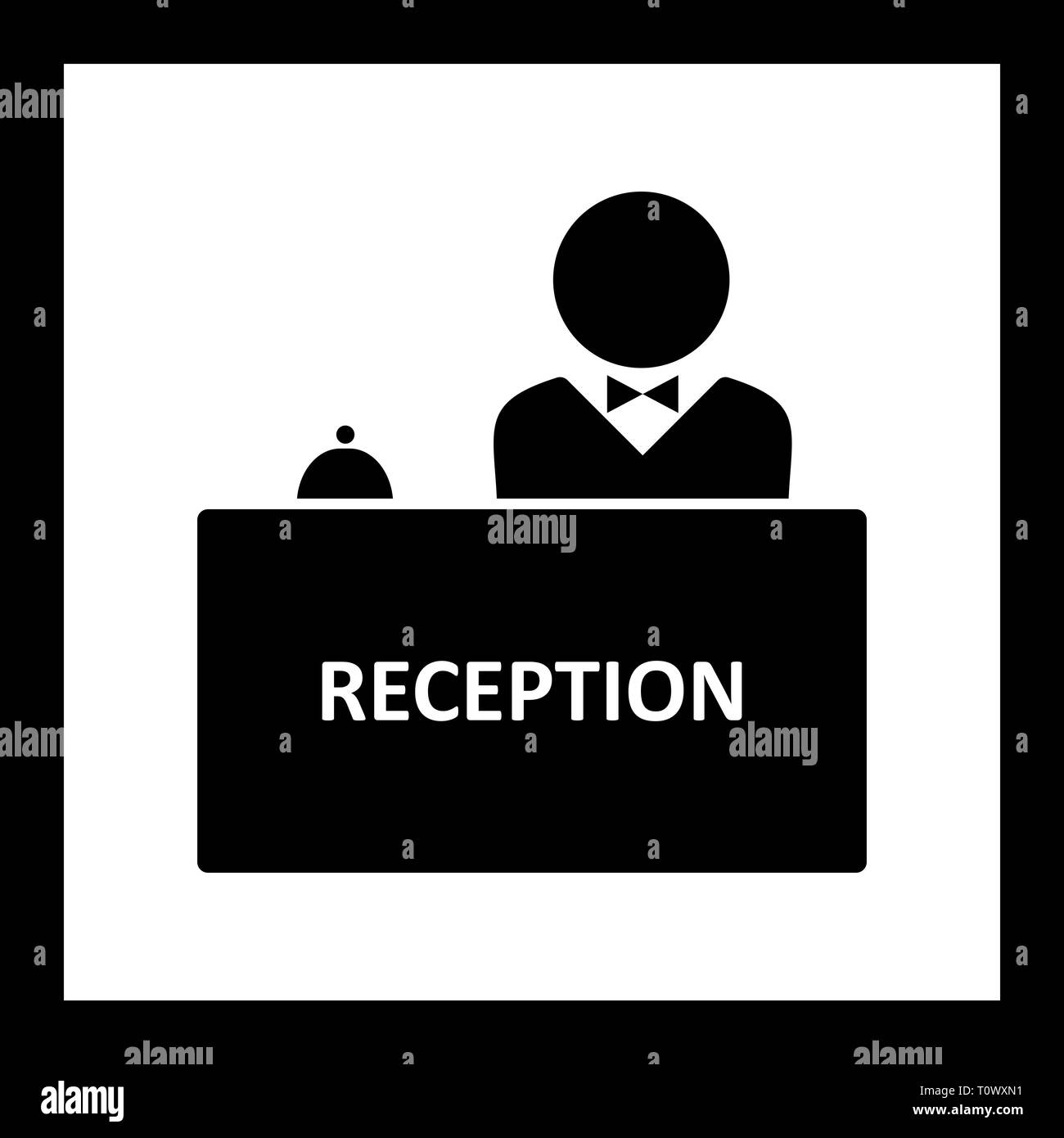 Illustration Reception Icon Stock Photo - Alamy