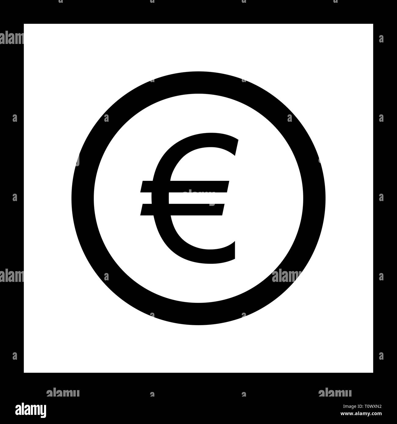 1 euro sign Black and White Stock Photos & Images - Alamy