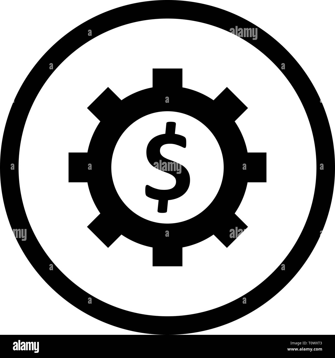 Illustration Business cog Icon Stock Photo - Alamy