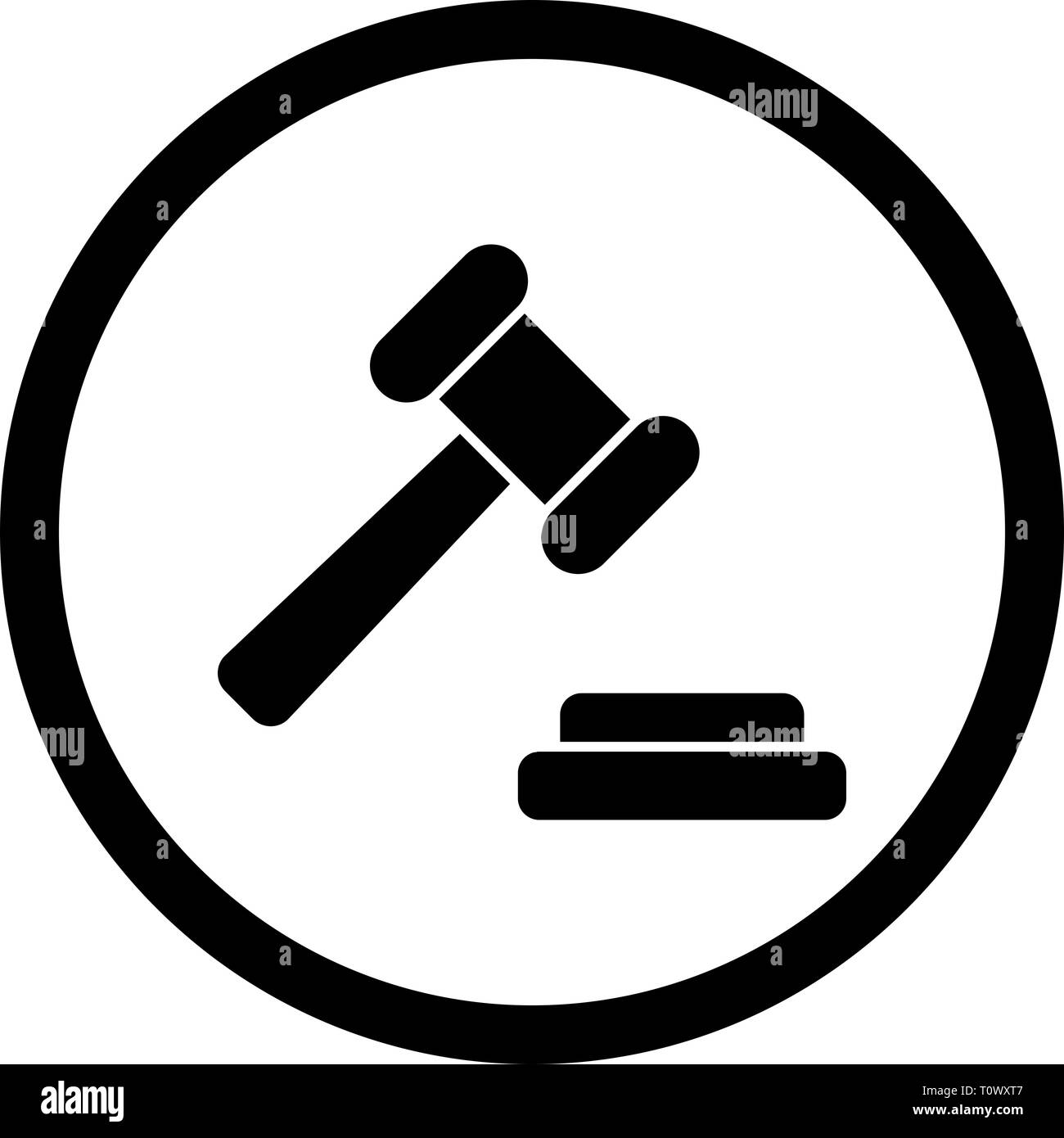 Illustration Auction Icon Stock Photo - Alamy