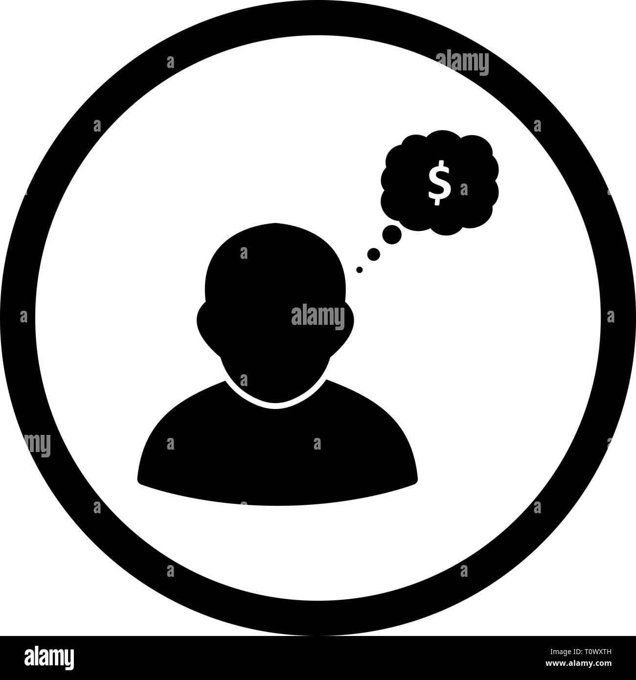 Illustration Business thinking Icon Stock Photo - Alamy