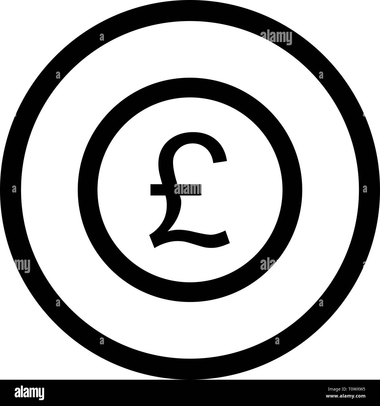 Illustration Pound Icon Stock Photo - Alamy