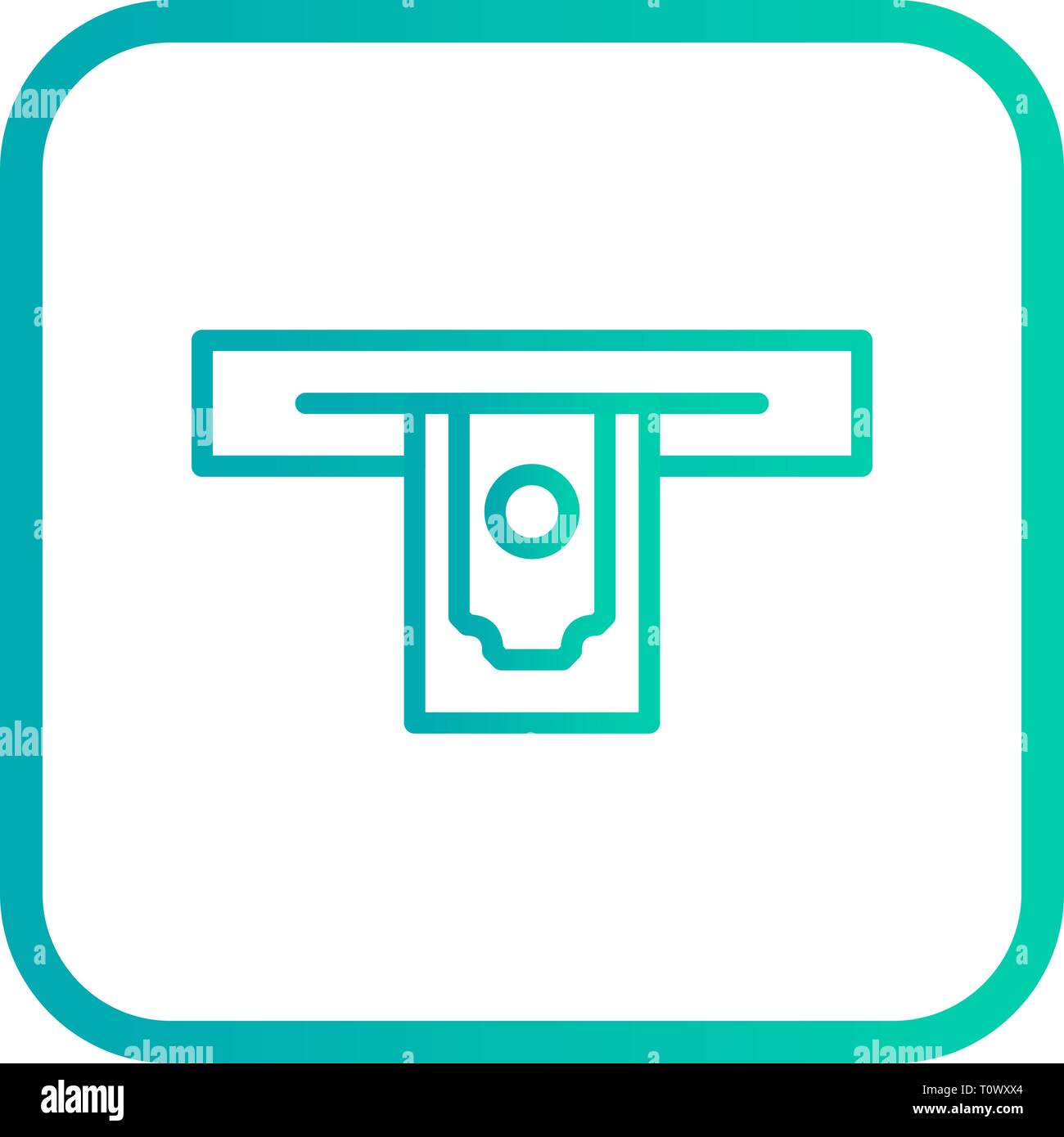 Illustration Cash withdrawal Icon Stock Photo - Alamy