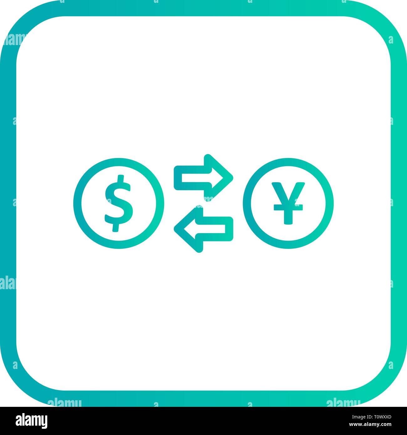 Illustration Exchange rate Icon Stock Photo - Alamy