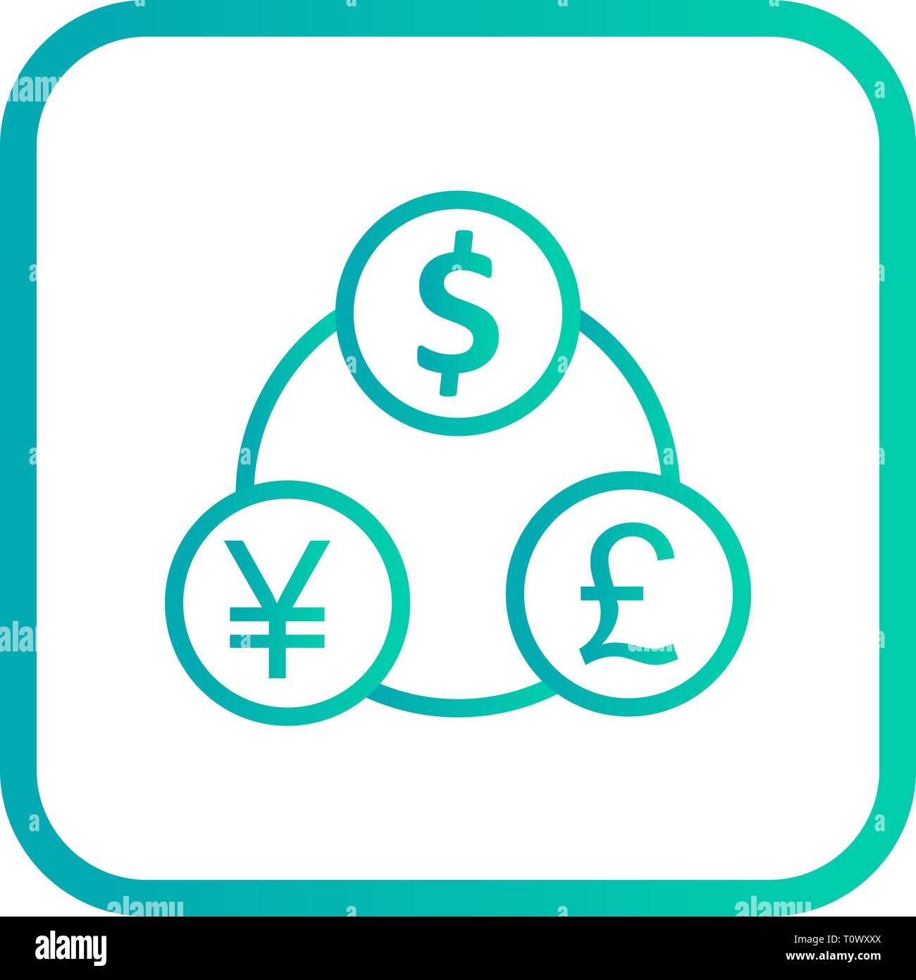 Illustration Money Flow Icon Stock Photo - Alamy