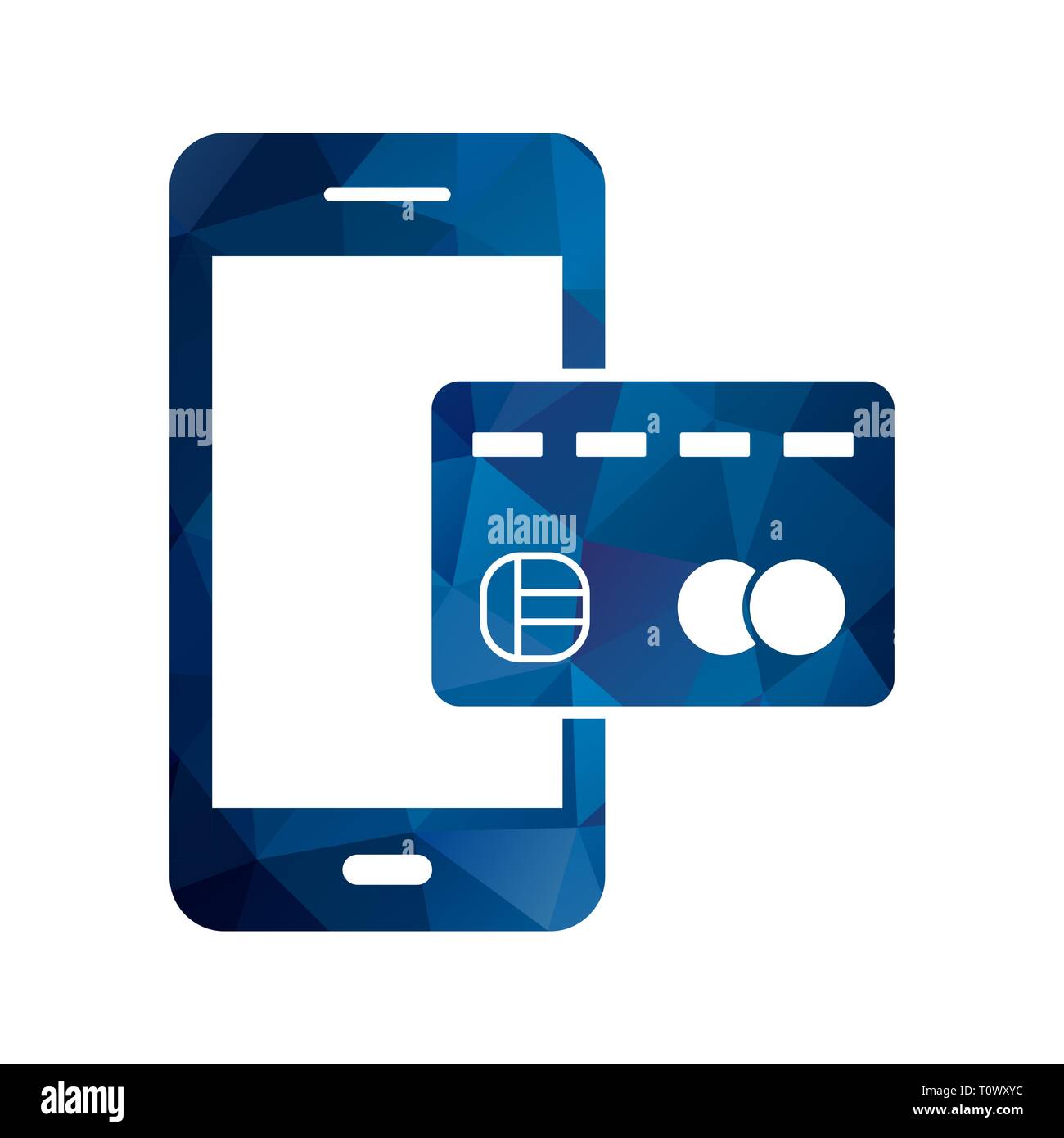 Illustration Mobile banking Icon Stock Photo - Alamy
