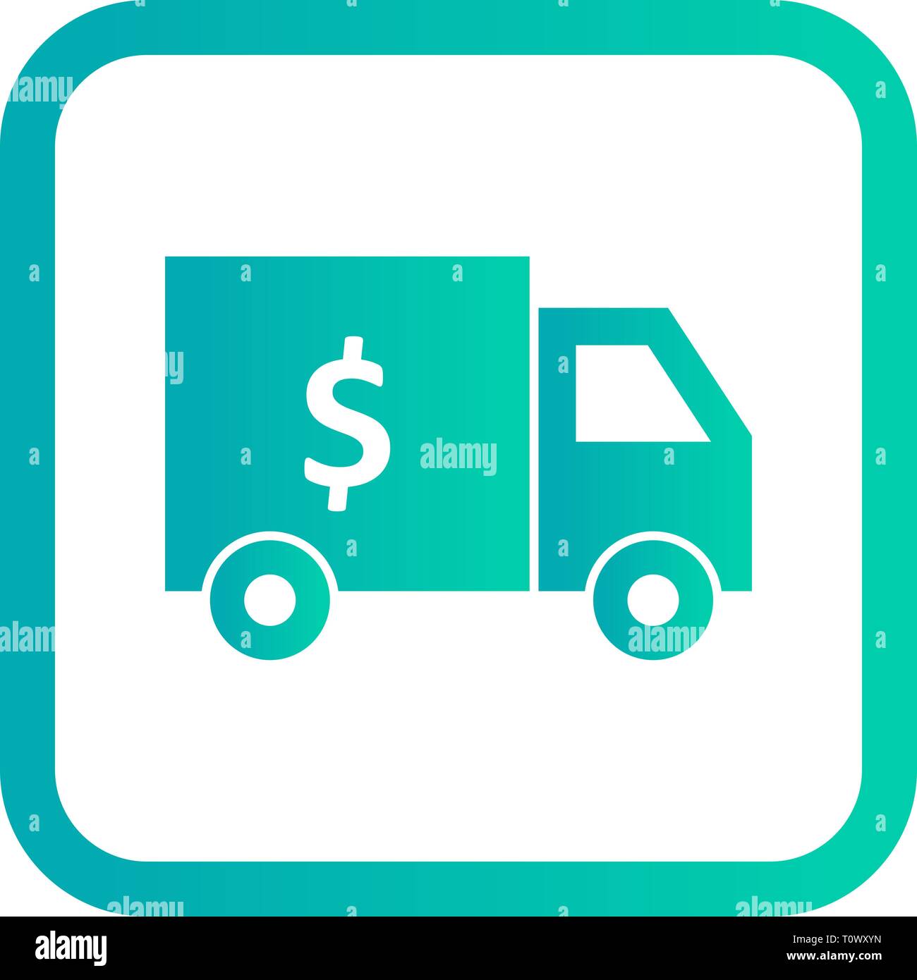 Illustration Security Van Icon Stock Photo - Alamy