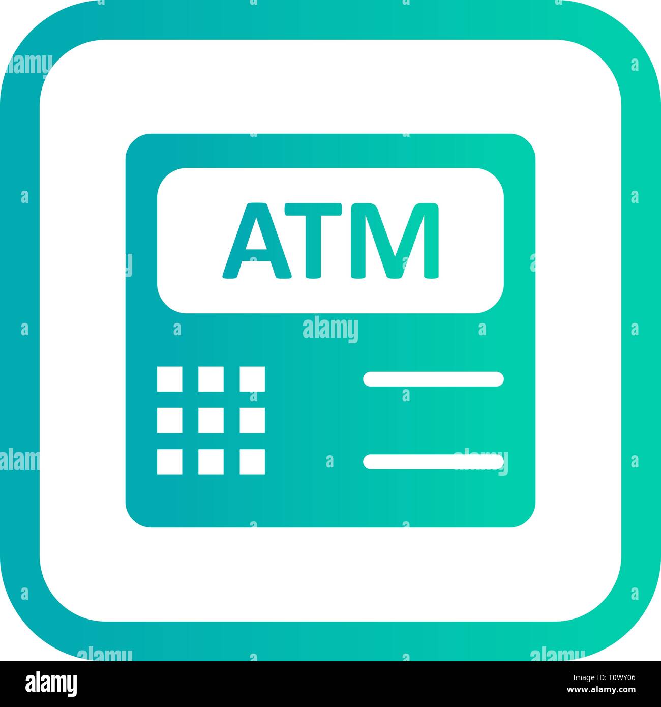 Illustration Atm Machine Icon Stock Photo - Alamy