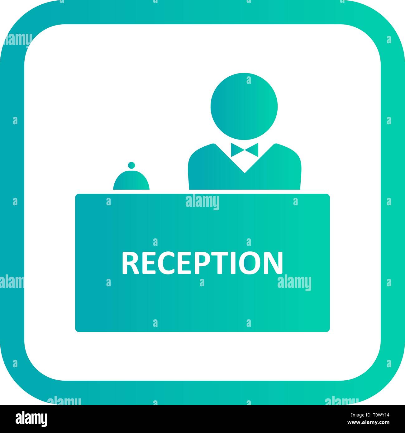 Illustration Reception Icon Stock Photo - Alamy