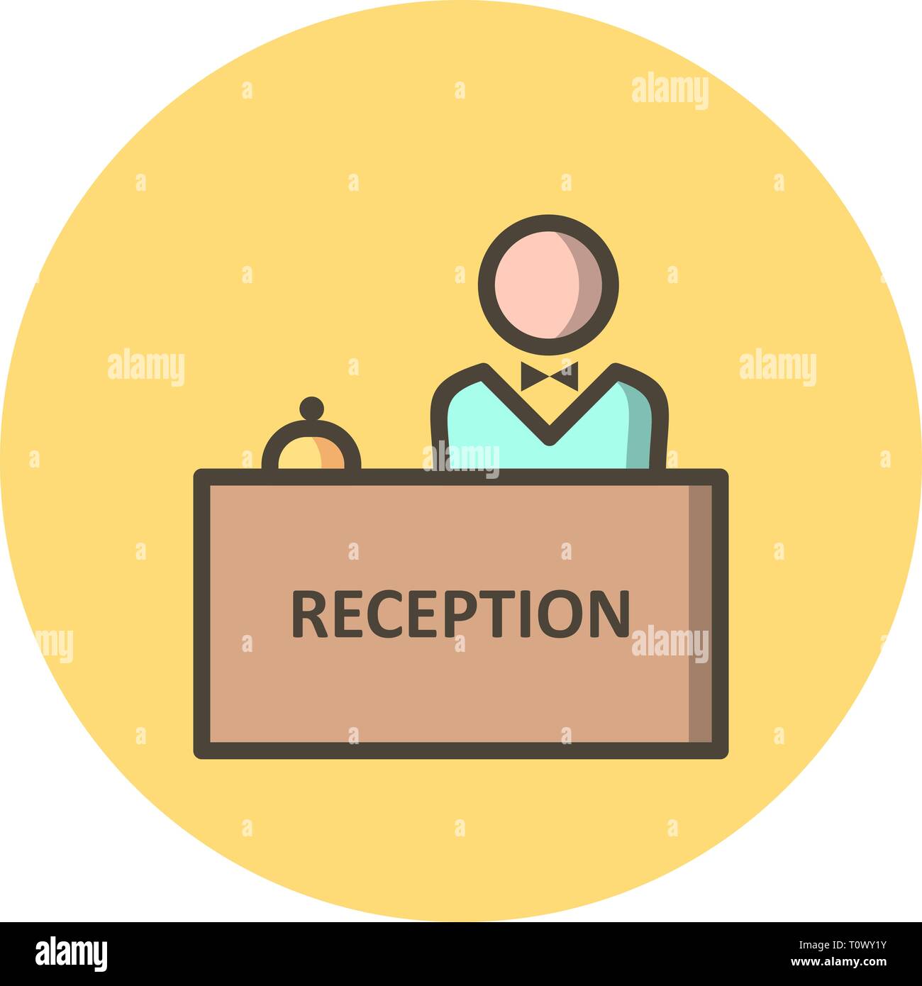Illustration Reception Icon Stock Photo - Alamy