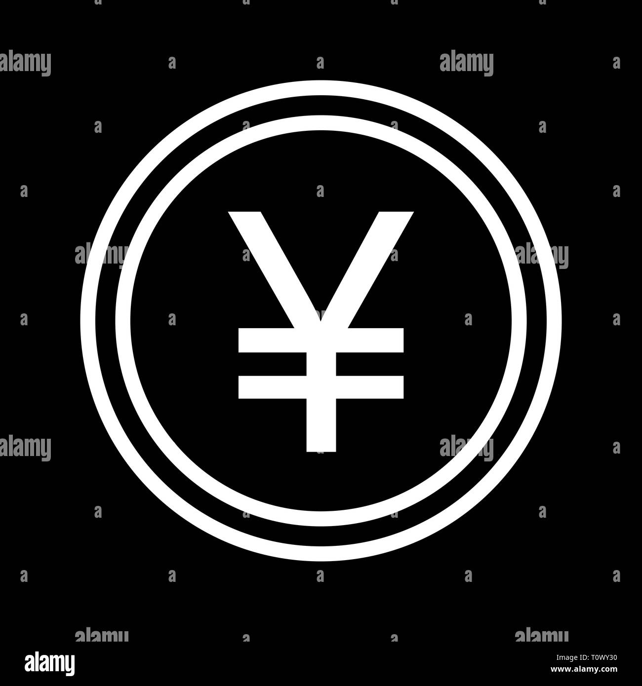 Illustration Yen Icon Stock Photo - Alamy