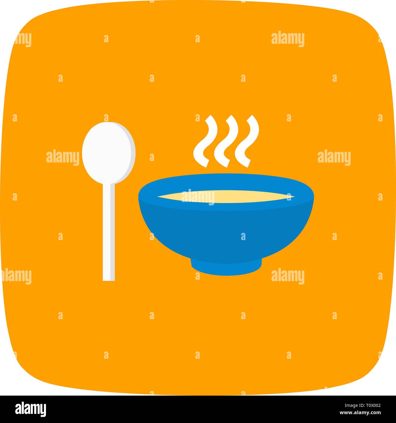 Illustration Soup Icon Stock Photo - Alamy
