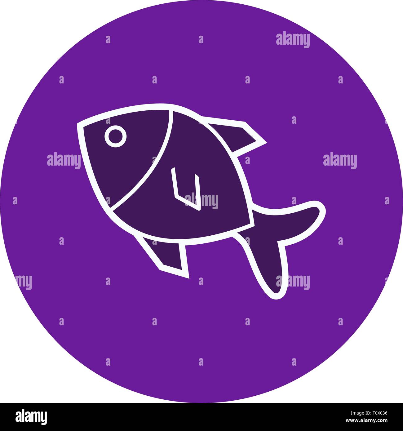 Illustration Fish Icon Stock Photo - Alamy