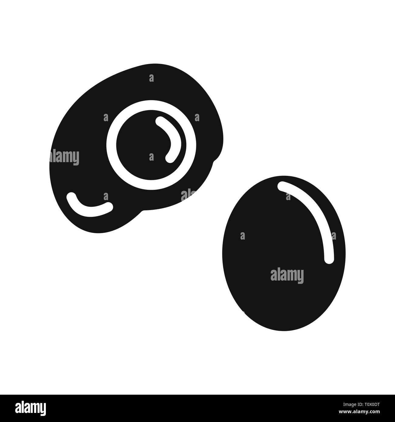 Breakfast fried egg illustration Black and White Stock Photos & Images ...