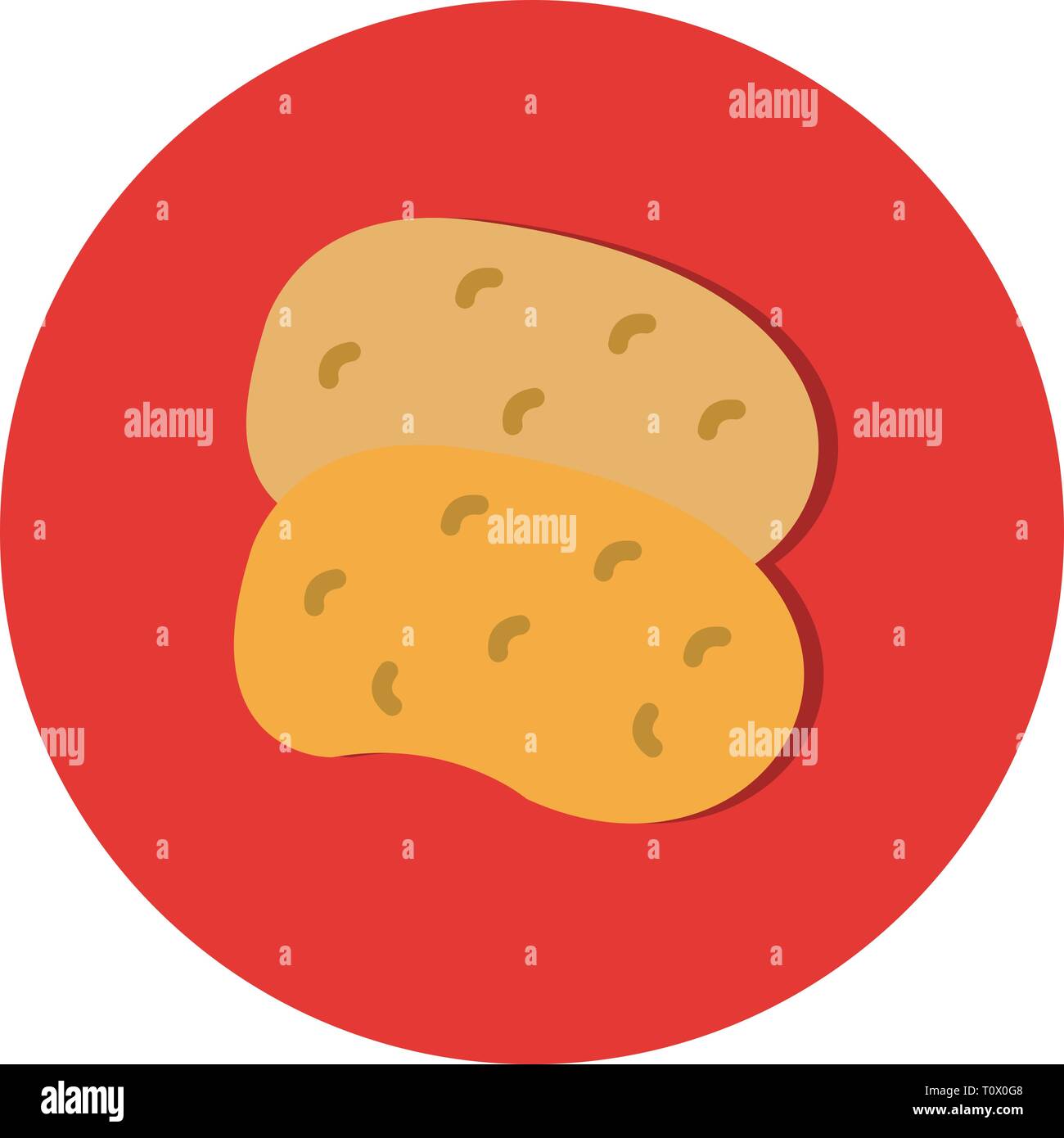 Illustration Potatoes Icon Stock Photo - Alamy
