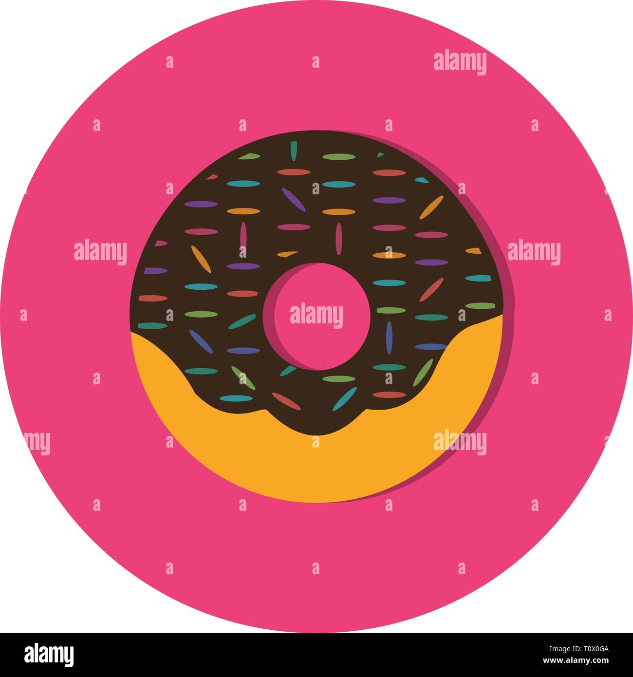 Illustration Doughnut Icon Stock Photo - Alamy